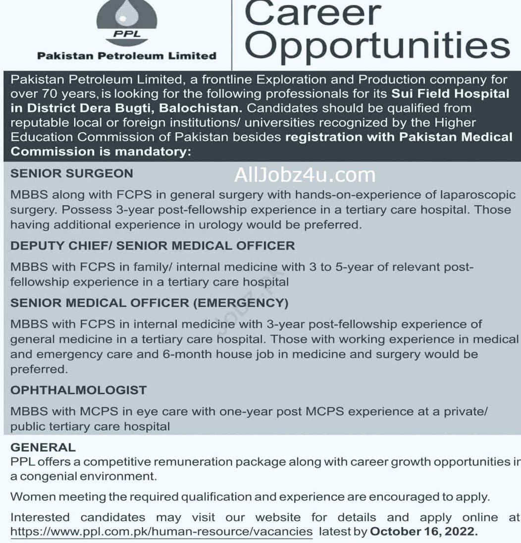 Medical Officer Job PPL: Apply Online (2022) - alljobz4u